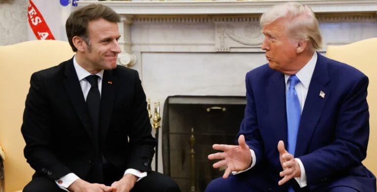 US President Donald Trump And French President Emmanuel Macron Meet The ...